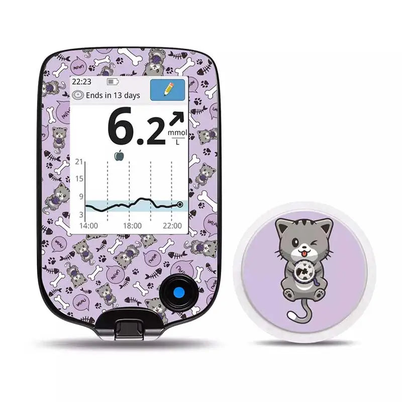 Aufkleber für Freestyle Libre Lesegerät und Sensor– Kaio-Dia